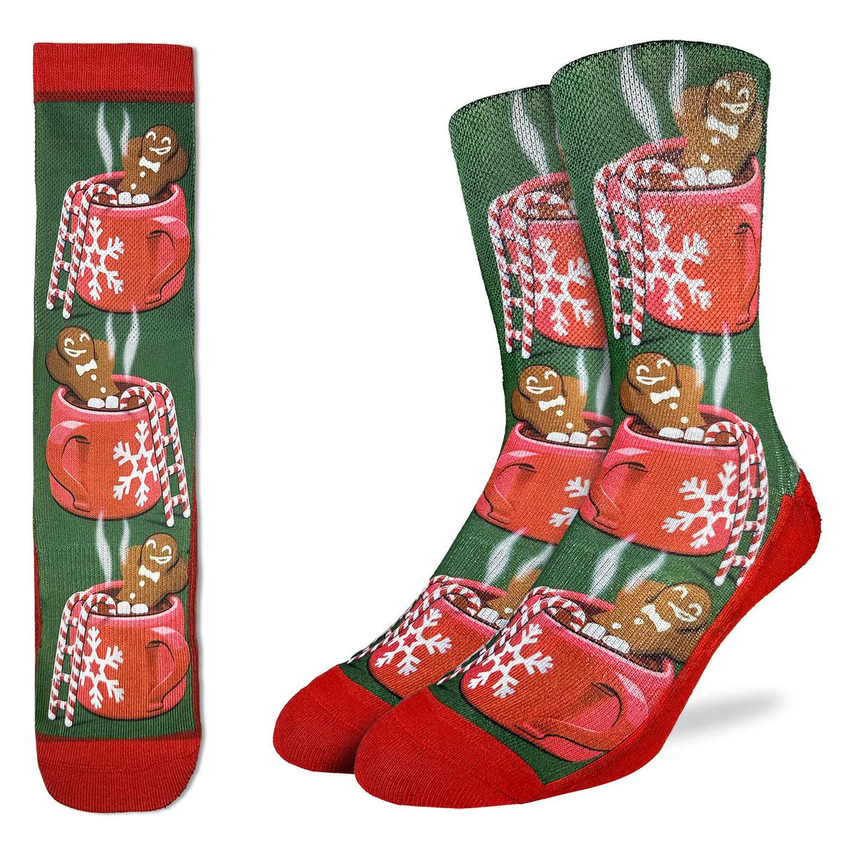 Soaking Gingerbread Man, Active Fit Socks