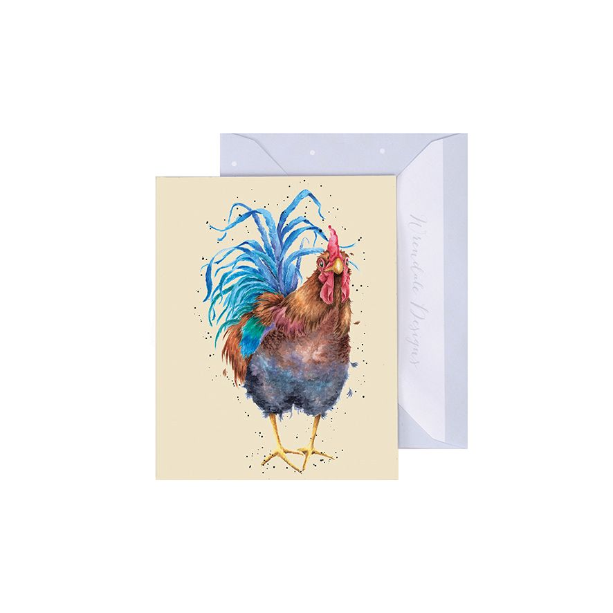 Colours Of The Rainbow Cockerel Enclosure Card